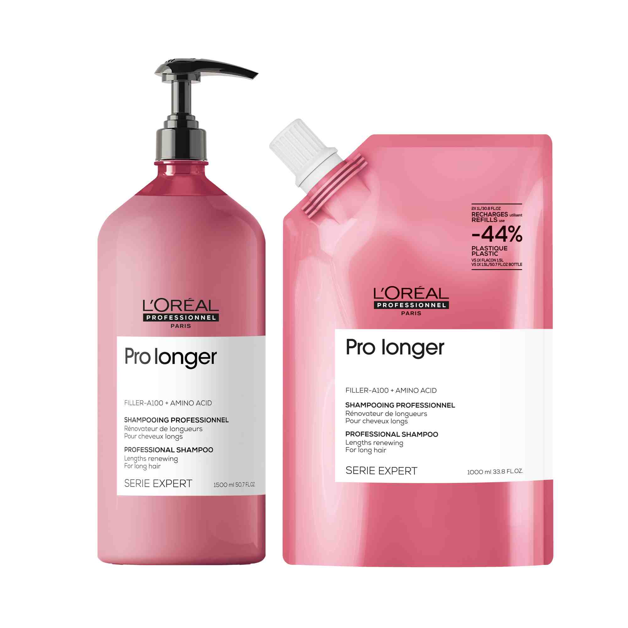 PACK RECARGA 1L Y CHAMPÚ 1500 ML PROLONGER L'Oréal professionnel
